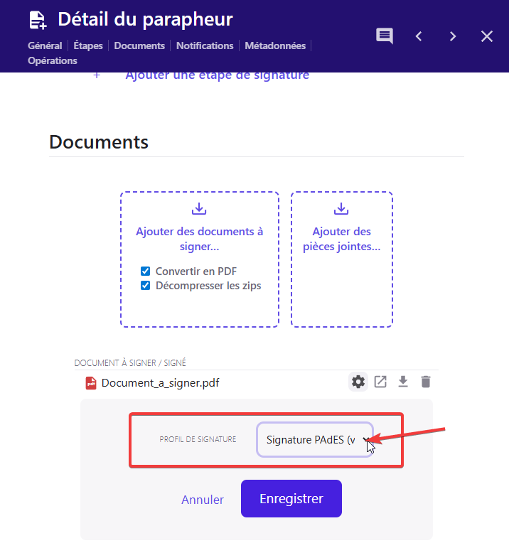 Configurer la visualisation des documents